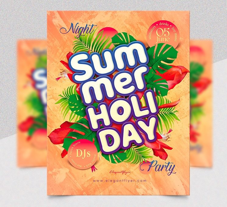 40+ Free Summer Flyer Templates in PSD + Premium Version! | by ElegantFlyer