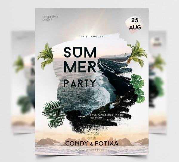 26+ Free Beach and Sea Flyer PSD Templates + Premium Version | by ...