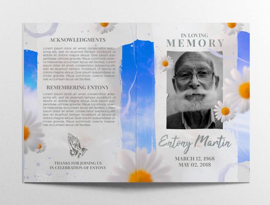 30+ Free Funeral Program Design For Men in PSD + Premium Version! | by ...