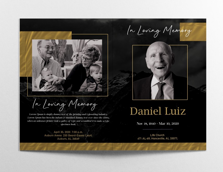 30+ Free Funeral Program Design For Men in PSD + Premium Version! | by ...