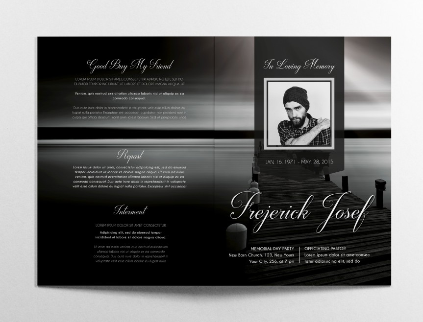 30+ Free Funeral Program Design For Men in PSD + Premium Version! | by ...