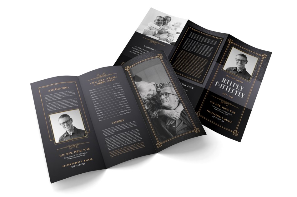 30+ Free Funeral Program Design For Men in PSD + Premium Version! | by ...