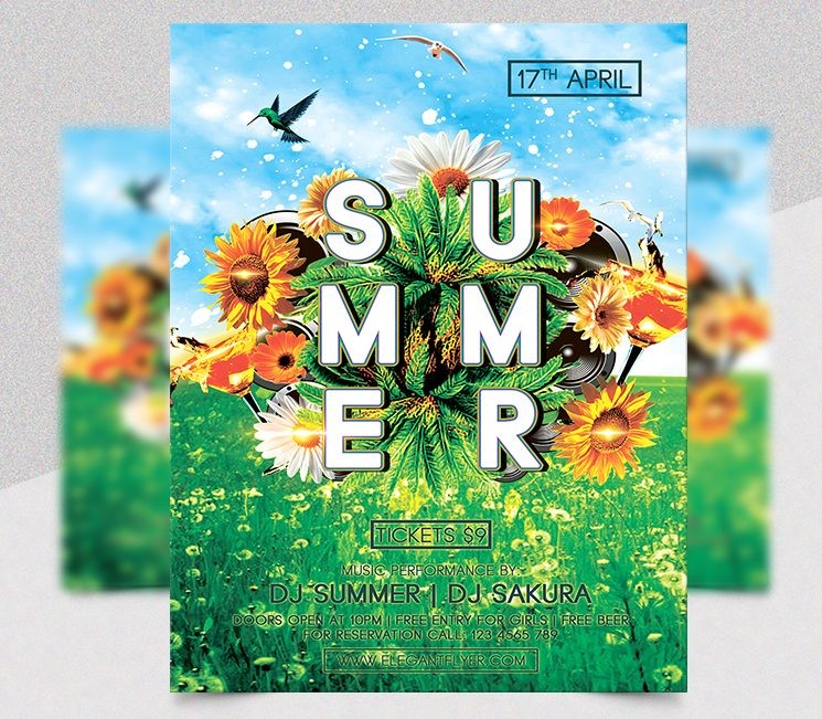 40+ Free Summer Flyer Templates in PSD + Premium Version! | by ElegantFlyer