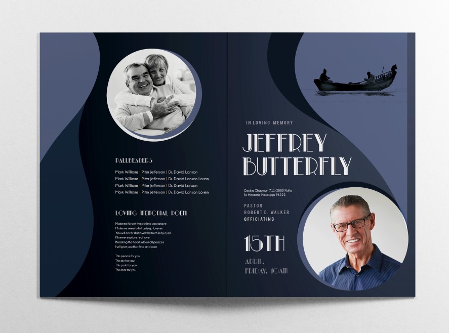 30+ Free Funeral Program Design For Men in PSD + Premium Version! | by ...