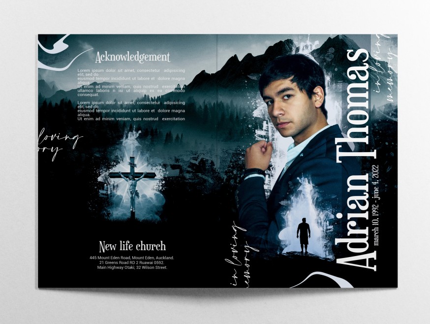 30+ Free Funeral Program Design For Men in PSD + Premium Version! | by ...