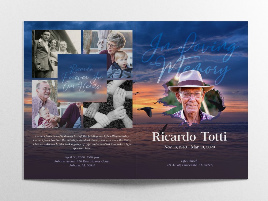 30+ Free Funeral Program Design For Men in PSD + Premium Version! | by ...