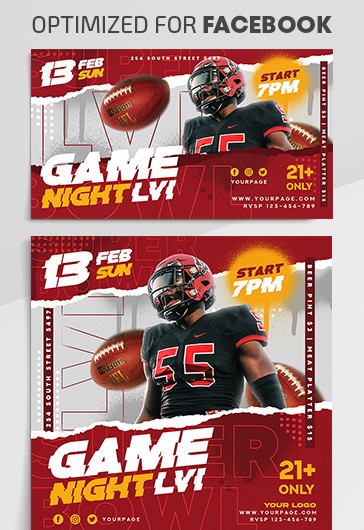 Game Night - Facebook Cover Template in PSD + Post + Event cover ...